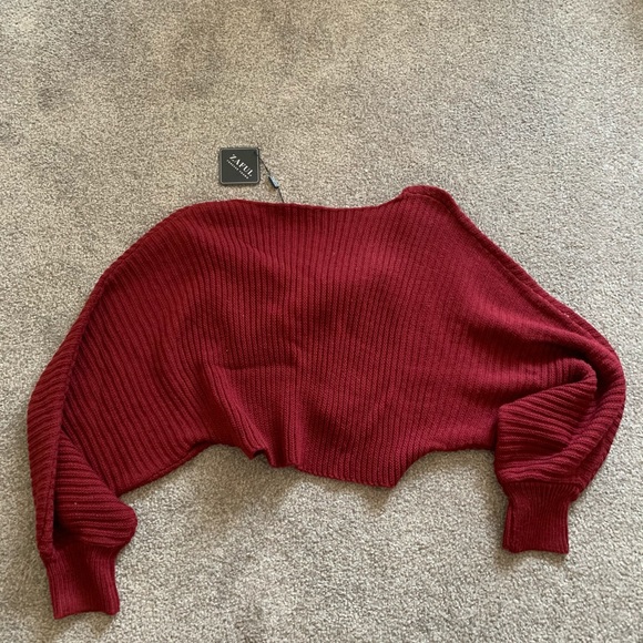 Zaful | Sweaters | Zaful Red Cropped Sweater | Poshmark